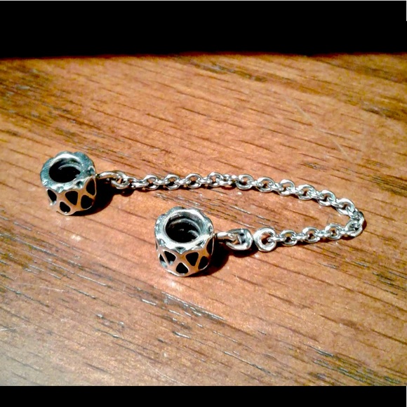 Pandora | Jewelry | Pandora Charms Rain Drop Safety Chain | Poshmark